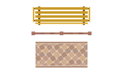 Top View Benches Plan Vector Images (over 110)