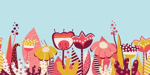 Flower Border Kids Vector Images (over 2,000)