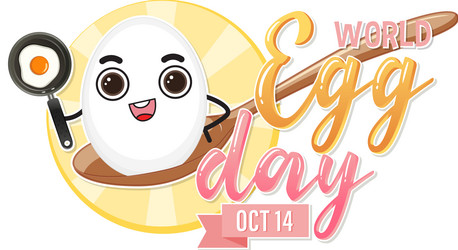 World egg day banner or logo design Royalty Free Vector