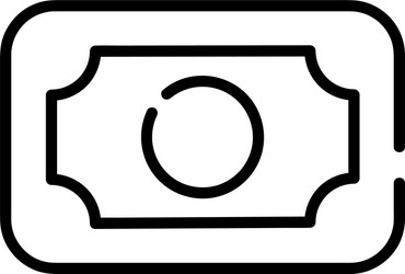 Banknote outline icon Royalty Free Vector Image