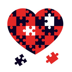 Heart Missing Piece Vector Images (82)