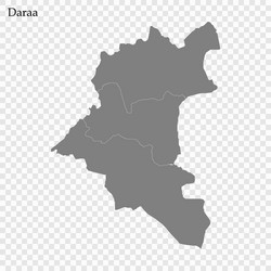 Daraa map syria asia filled and outline map Vector Image