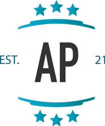 Initial letter tv star creative logo design Vector Image