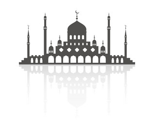 Nabawi mosque line art design Royalty Free Vector Image
