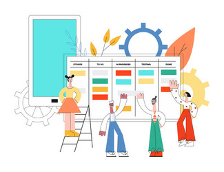 Scrum planning technique Royalty Free Vector Image