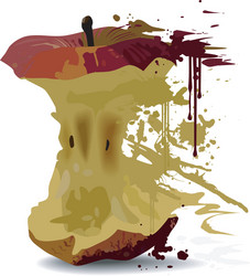 Apple core Royalty Free Vector Image - VectorStock