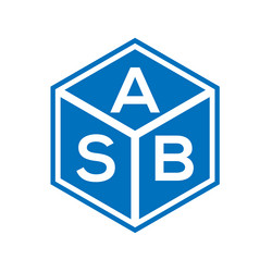 Asb letter logo design on white background Vector Image