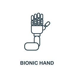 Bionic hand icon simple element from technology Vector Image