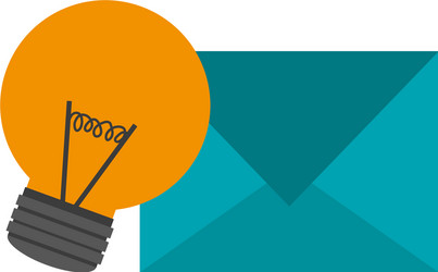 Envelope and bulb light Royalty Free Vector Image