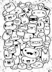 Funny cartoon faces clip art Royalty Free Vector Image