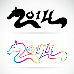 Horse 2014 year chinese symbol Royalty Free Vector Image