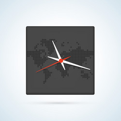 Detailed world map standard time zones Royalty Free Vector