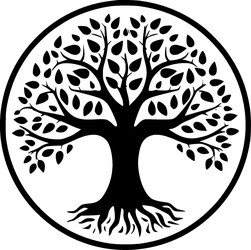 Outline tree of life Royalty Free Vector Image