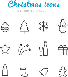 Set of christmas signs and symbols Royalty Free Vector Image