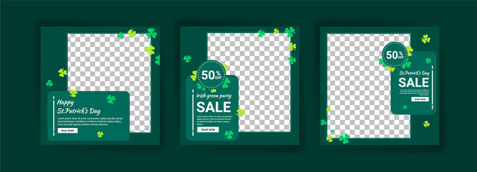 Collections social media post templates Royalty Free Vector