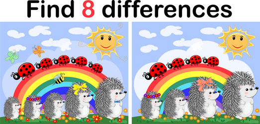 Find differences between pictures Royalty Free Vector Image