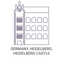 Germany heidelberg castle travel Royalty Free Vector Image