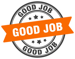 Good job stamp label on transparent Royalty Free Vector