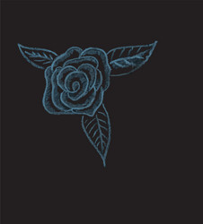 Hand drawing chalk flower rose Royalty Free Vector Image