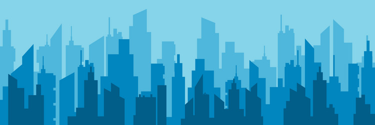 Horizontal Banner with Megapolis Vector Images (over 100)