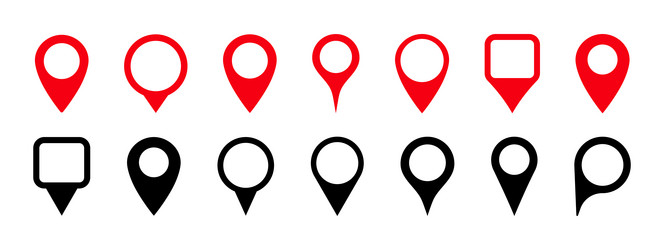 Pin icon for map location pointer marker gps Vector Image