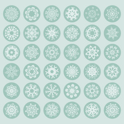 Snowflake collection Royalty Free Vector Image