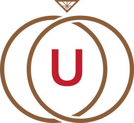 A letter ring diamond logo Royalty Free Vector Image