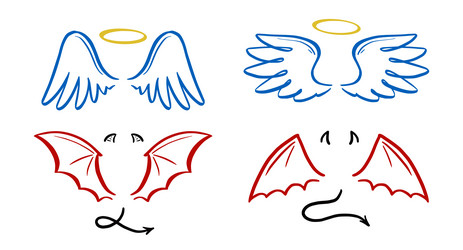 Angel and devil Royalty Free Vector Image - VectorStock