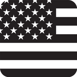 American Flag Grayscale Vector Images (98)