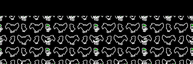 Punk rock pigeon seamless border simple Royalty Free Vector