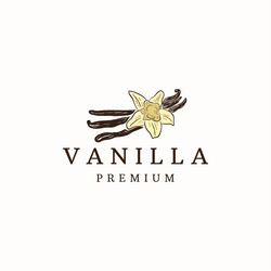 Vanilla logo icon design Royalty Free Vector Image