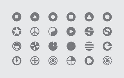 24 circle shape designs Royalty Free Vector Image