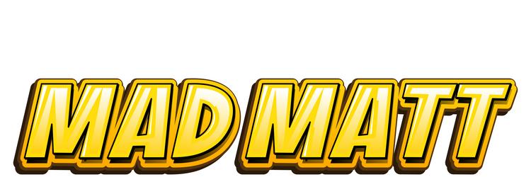Mad matt logo text design Royalty Free Vector Image