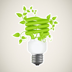 Power saving green 2 Royalty Free Vector Image