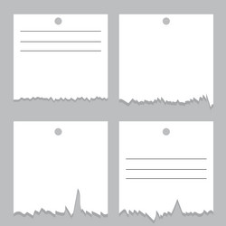 Realistic handmade torn paper torn transparent Vector Image