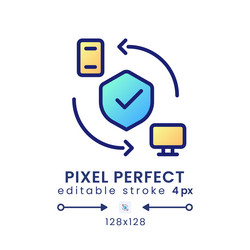 Private key gradient fill desktop icon Royalty Free Vector