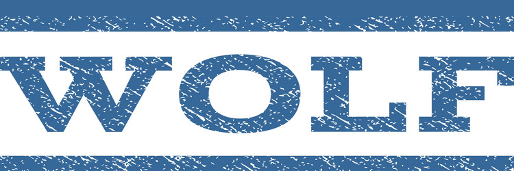 Wolf watermark stamp Royalty Free Vector Image