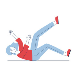 Woman falling down Royalty Free Vector Image - VectorStock