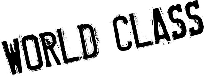 World class rubber stamp Royalty Free Vector Image