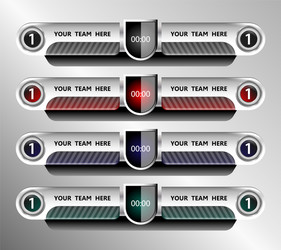 Scoreboard design elements Royalty Free Vector Image