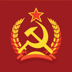 In communist style red and yellow colors Vector Image
