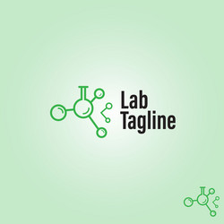 Lab centric logo design template Royalty Free Vector Image