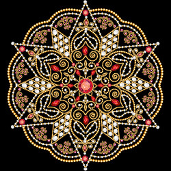 Jewelry mandala Royalty Free Vector Image - VectorStock