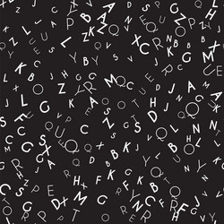 Random letters seamless pattern Royalty Free Vector Image