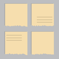 Realistic handmade torn paper torn transparent Vector Image