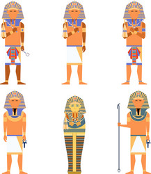 Pharaohs and cleopatra egyptian kings and queen Vector Image