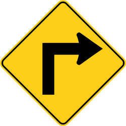 Usa traffic road sign a sharp right curve Vector Image