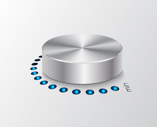 Volume controler with glowing dial 2 Royalty Free Vector