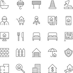 Construction and real estate icons Royalty Free Vector Image