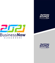 2021 logo design template concept Royalty Free Vector Image
